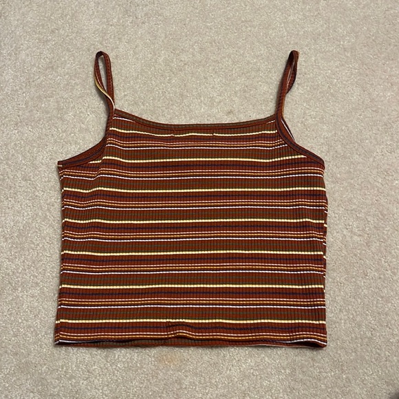 Tops | Striped Crop Tank | Poshmark